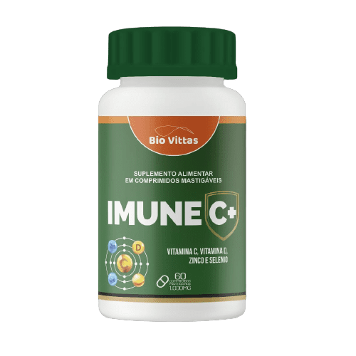 IMUNE C+ 60 COMPRIMIDOS MASTIGÁVEIS 1000MG BIO VITTAS – LM DISTRIBUIDORA