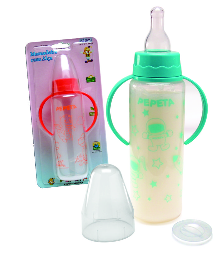 MAMADEIRA PEPETA COM ALCA 240ML - LM DISTRIBUIDORA